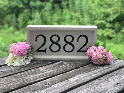 cast stone address Block 7 5/8" x 15 5/8" Recessed | eBay