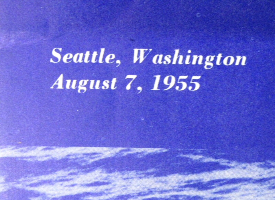 rare 1955 SEATTLE GOLD CUP Scorecard CHANNEL MASTER hydroplane boat ...