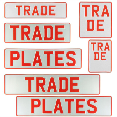 Novelty Trade Plates Pressed metal aliuminium White Red MOTOR SHOW Car ...