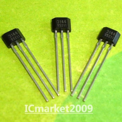 50 PCS A3144EUA TO-92S A3144 SIP-3 Sensitive Hall-Effect Switches Chip ...