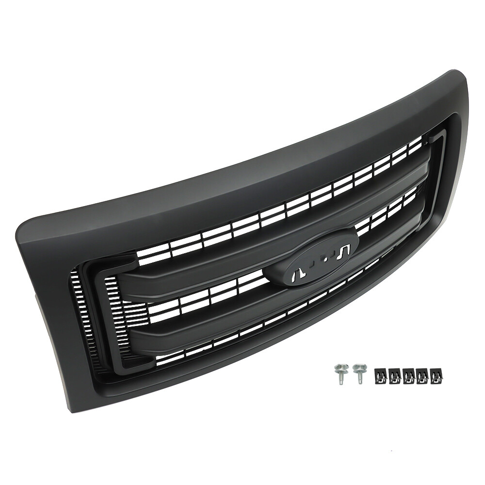 DL3Z-8200-CA Front Bumper Upper Grille For Ford F-150 2009-2014 Black ...