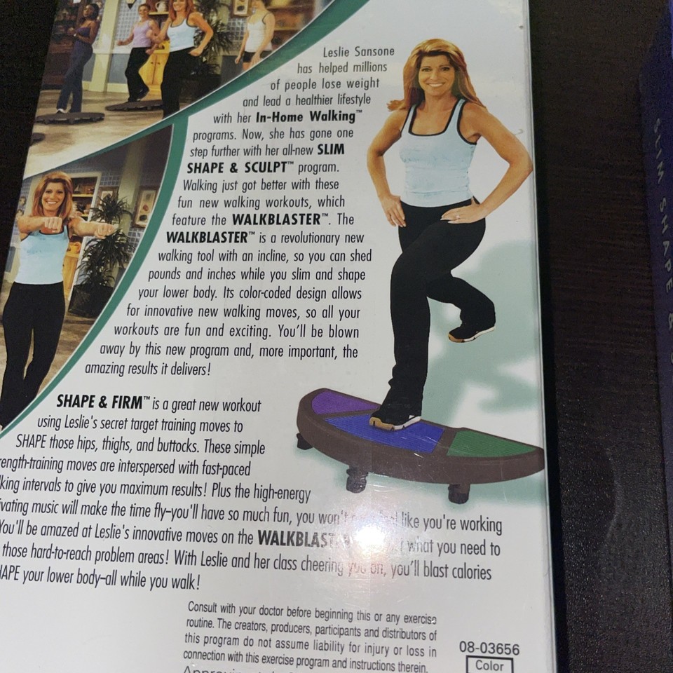 VHS Slim Shape & Sculpt Leslie Sansone WALKBLASTER walk at home (2004 ...