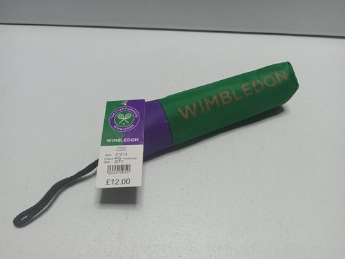 Wimbledon Tennis Championships Mini Personal Umbrella 36" Green Purple ...