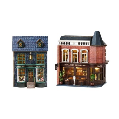 DIY Wooden Miniature Dollhouse Kits Small House Toy | eBay Australia