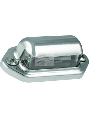 Autolamps Pkt 2 LED Licence Plate Lamp 12/24V 3 Led's Chrme 14cm (30CLM ...