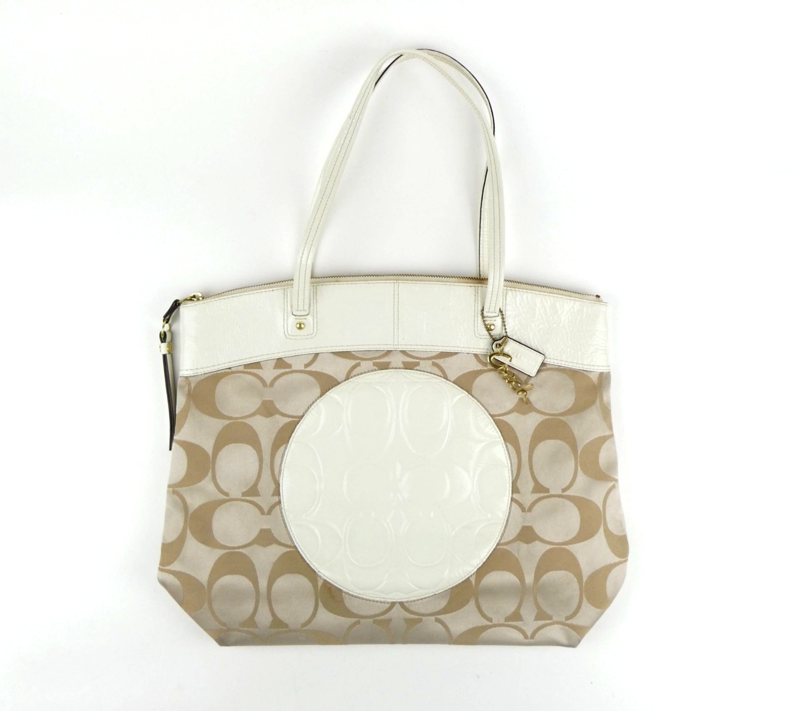 Coach Laura Signature Light Khaki Chalk Shoulder Bag … - Gem