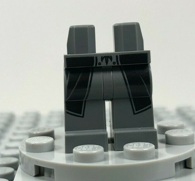 LEGO Male Minifigure Dark Bluish Gray Hips & Legs with Long Black ...