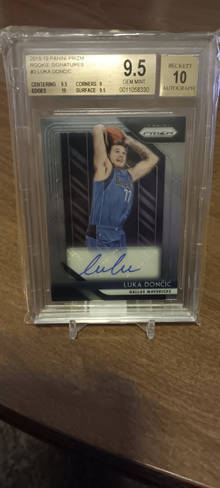 2018-19 PANINI PRIZM ROOKIE SIGNATURES LUKA DONCIC BGS 9.5 GEM MINT ...