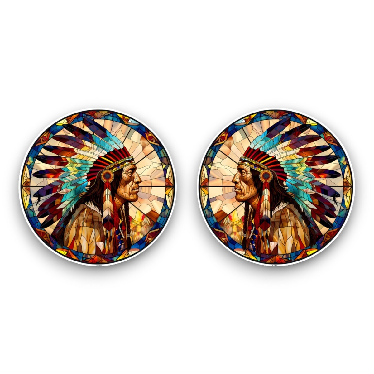 Stained Glass Native Americans