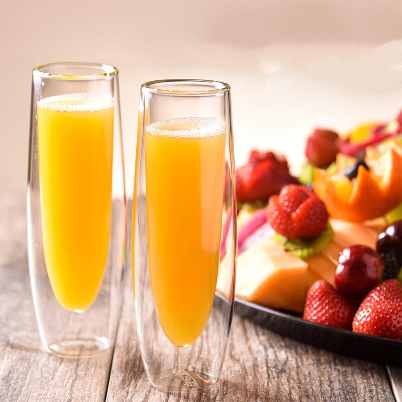 150ML for Creative Design Tall Toasting Glasses Double-Walled Champagne ...