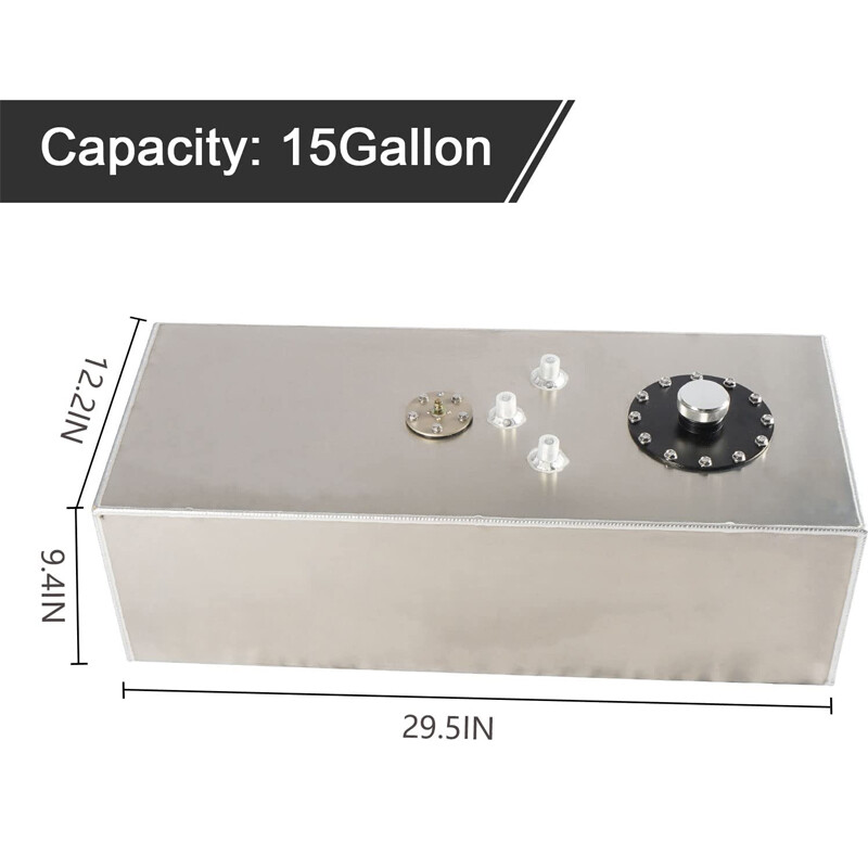 15 Gallon 60L Street Rod Fuel Cell Gas Tank w/ Cap & Level Sender ...