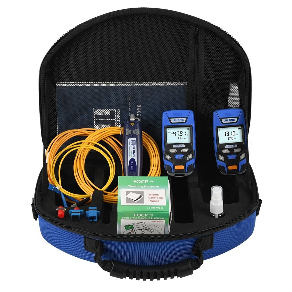 High End FTTH Optical Fiber Test Tool Kit Include OPM, OLS,VFL,Fiber ...