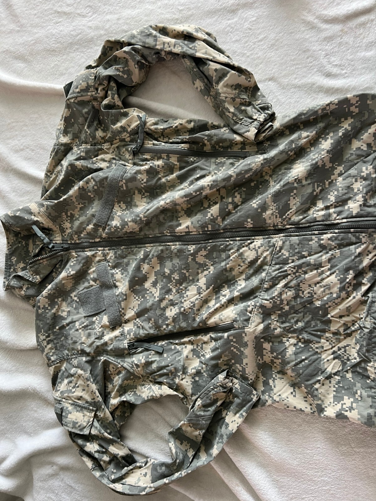 New Jacket wind Cold Weather Gen lll Size Large ACU Camo Soft shell ...
