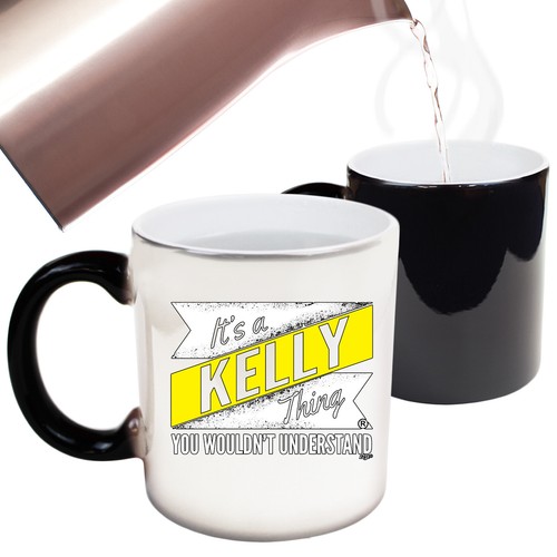 Kelly V2 Surname Thing Funny Mugs Novelty Colour Changing Mug GIFT ...