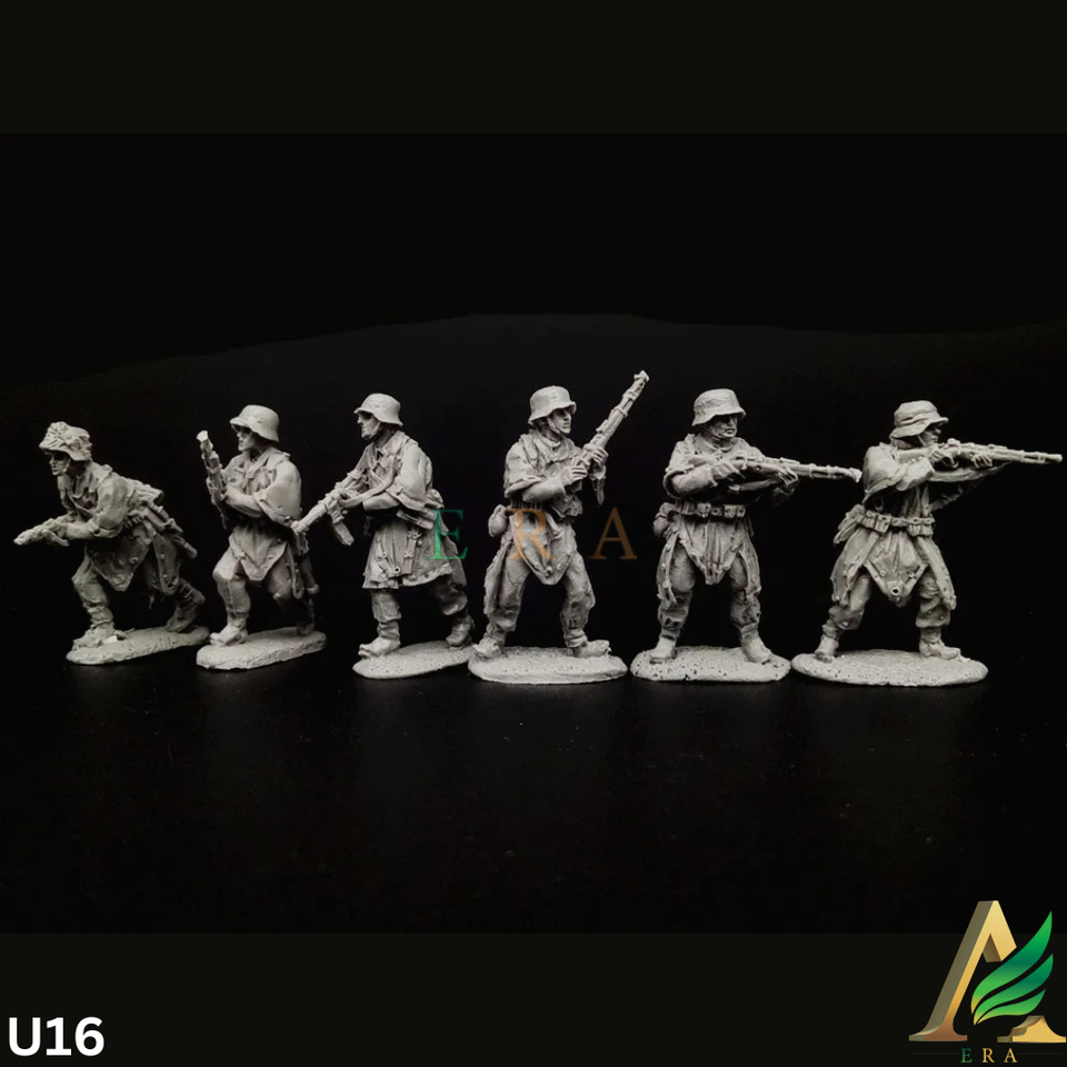 1/72 WWII German Infantry 12PCS Unpainted Resin Soldiers Miniature ...