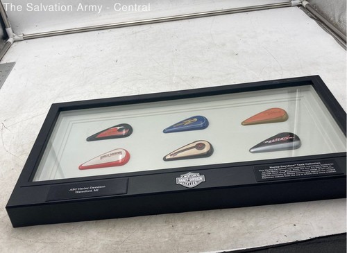 Harley Davidson Motorcycles American Framed Wall Decor Mini Gas Tanks ...