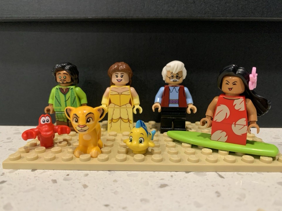 LEGO Magic of Disney Minifigures ONLY Belle + Geppetto + Lilo + Bruno ...