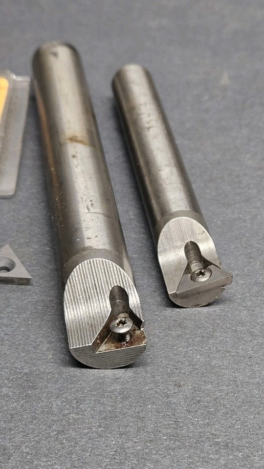 Circle ⅝" & ¾" Indexable Boring Bars & 10 NEW TD 6P Inserts Bar Lathe ...