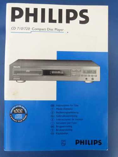 Auflösung:Heft-Anleitung-Philips CD 710/720 Compact Disc Player ...