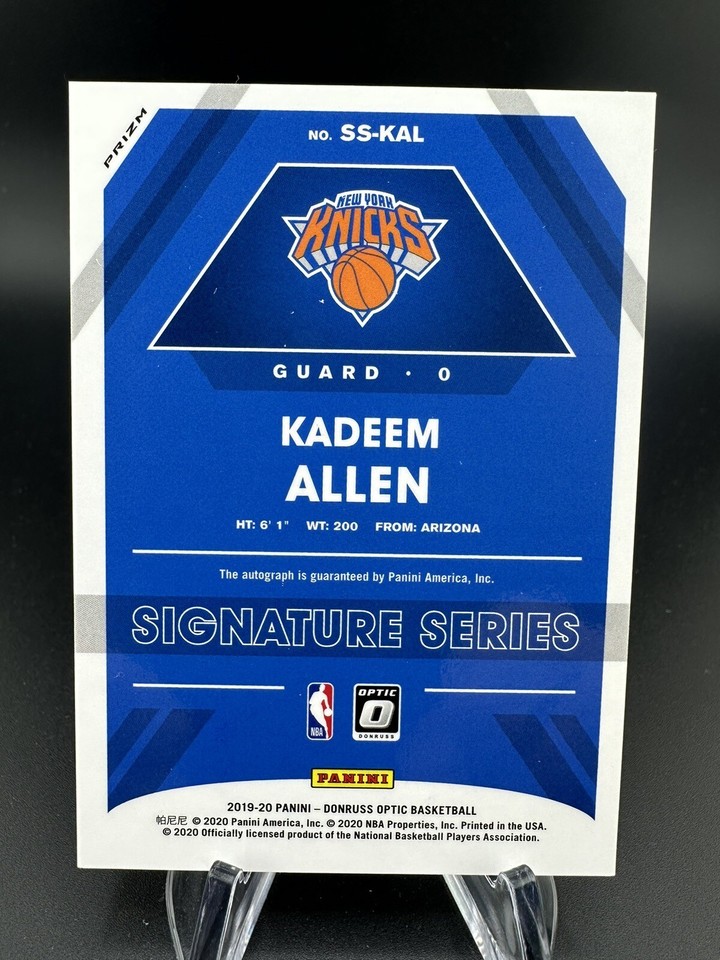 2019-20 Panini Donruss Optic Signature Series Holo Kadeem Allen #SS-KAL ...
