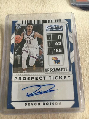 2020-21 Contenders Draft Picks Auto Devon Dotson #91 Bulls | eBay
