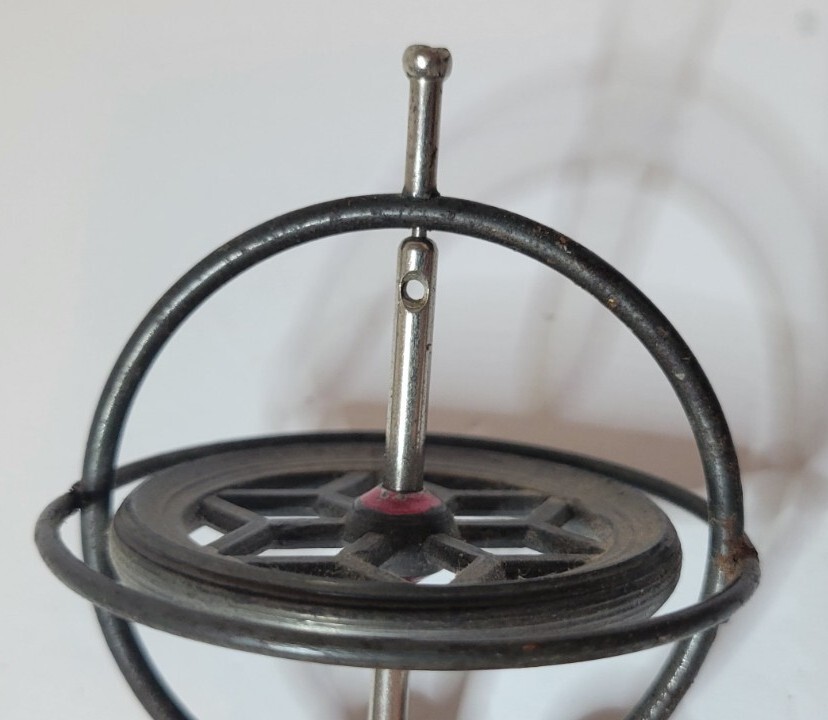 Vintage Old Metal Gyroscope Spin Top Toy | eBay