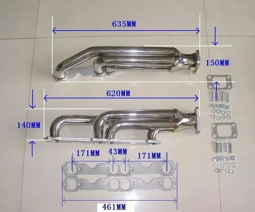 SBC Chevy Dual Turbo Kit for Twin T3 Kit 1000+ HP 5.0 5.7 Manifolds and ...
