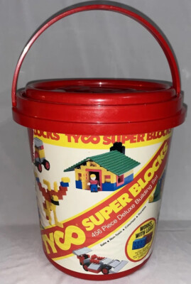 Vintage Tyco Super Blocks Deluxe Building Set Works w Lego's Incomplete ...