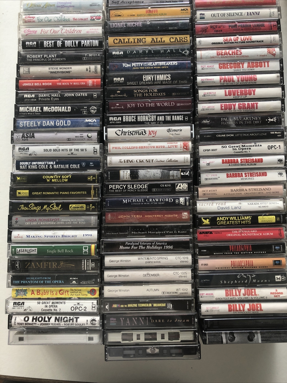 Lot of 76 Cassette Tapes Variety Genrs U2 Billy Joel Tom Petty Collins ...
