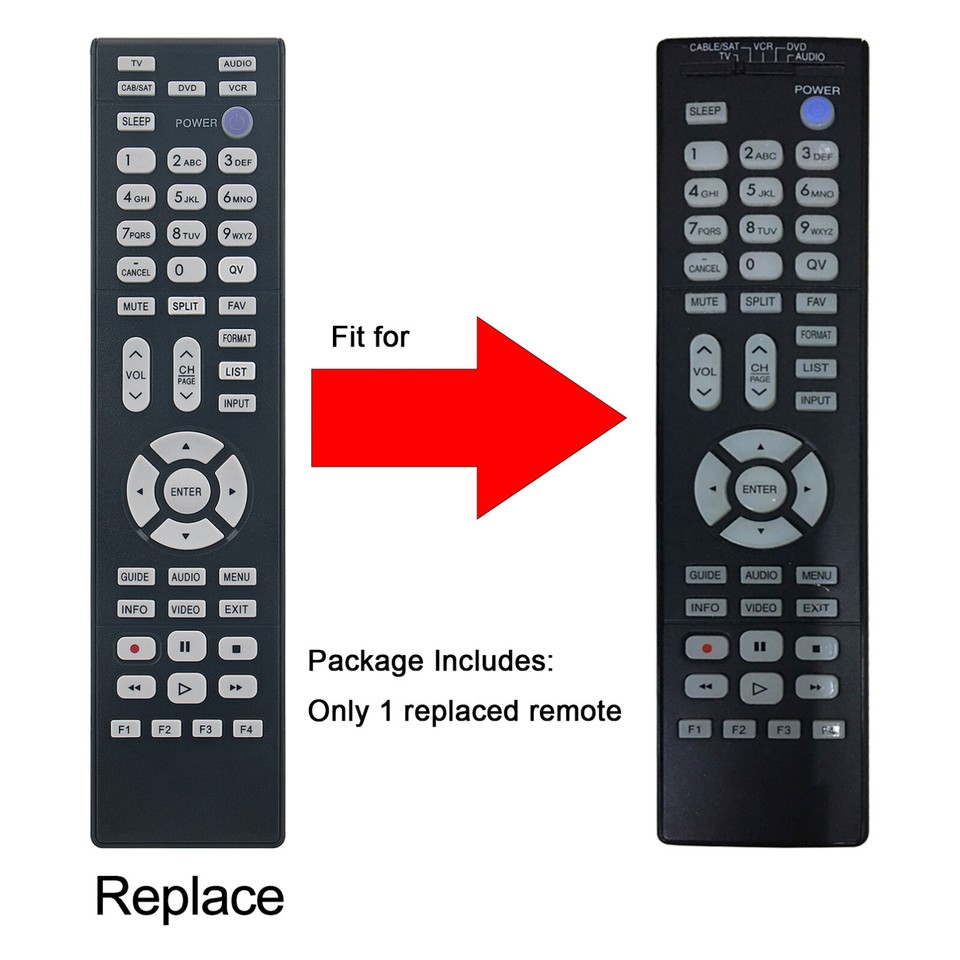 290P187040 Replacement Remote Fit for Mitsubishi TV LT-46244 LT-52244 ...