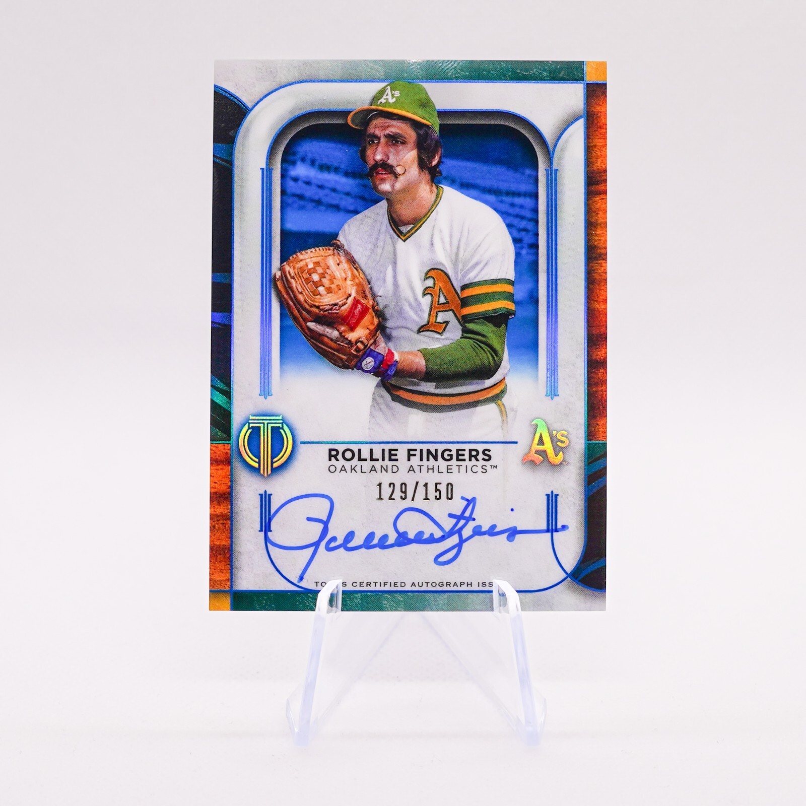 2022 Topps Tribute Blue Parallel Rollie Fingers Auto /150 #TA-RF | eBay