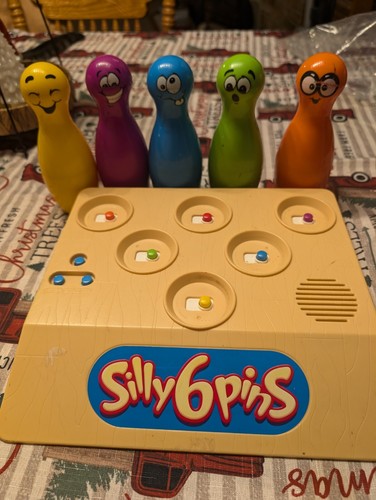 Vintage HASBRO Silly 6 Pins Bowling Game Milton Bradley- Missing 1 Pin ...