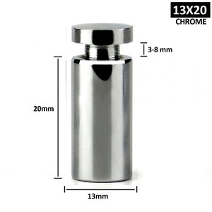 10x Stainless Steel Stand Off Fixings Glass Wall Sign Support Standoff ...