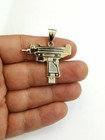 New 10k yellow Gold solid Uzi machine gun Pendant charm fine jewelry ...