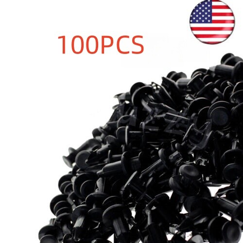 100x for ATV Plastic Rivets Retainer Fender Bumper Push Pin Fastener ...