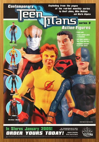 2005 DC Direct Teen Titans Figures Print Ad/Poster Geoff Johns Kid ...