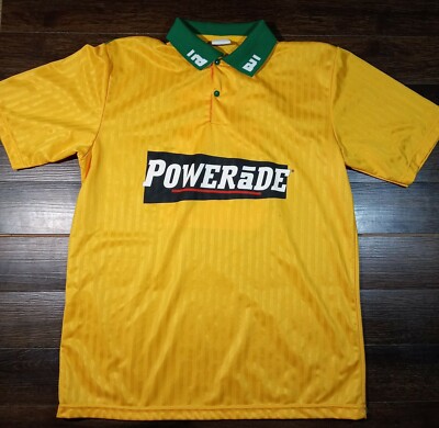 Vintage Score Powerade Soccer Jersey Mens Large Yellow | eBay