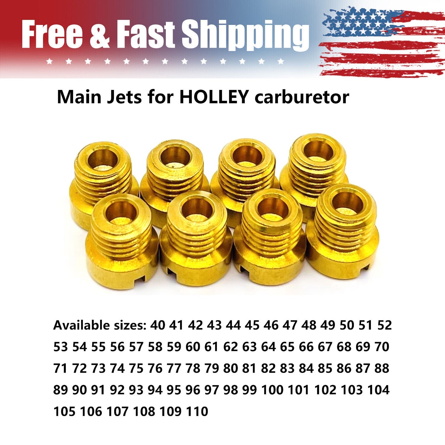 Holley Carburetor Carb MAIN JETS KIT 40-110 1/4-32 CHOOSE ANY SIZE 8 ...