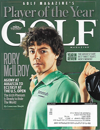 Rory McIlroy Golf Magazine's Player of the Year 2011 Ireland & Irish ...