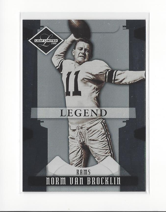 2008 Leaf Limited #165 Norm Van Brocklin Rams /499 | eBay