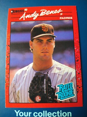 1990 Donruss Baseball Andy Benes #41 San Diego Padres Rated Rookie RC ...