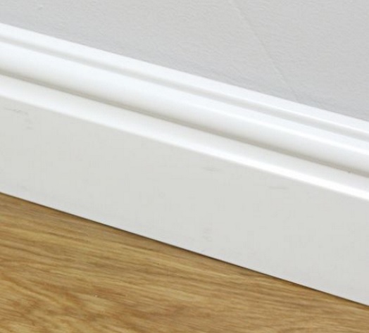 95mm Plastic Skirting Board - Ogee / Torus Architrave Trim - White ...