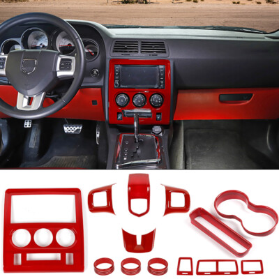 Center Console Full Set Interior Cover Trim Kit For 2009-14 Dodge ...