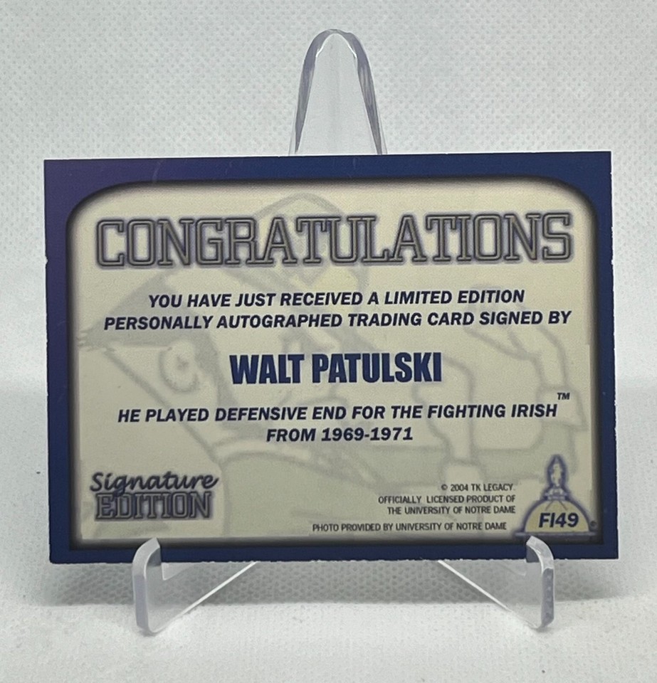 Walt Patulski 2004 TK Legacy Rookie RC Auto ( Bills ) | eBay