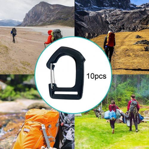 10x Webbing Strap Hook Adjustable Attachments Heavy Duty Carabiner ...