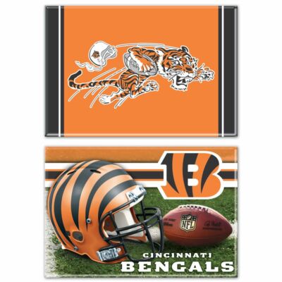 CINCINNATI BENGALS RETRO LOGO & HELMET 2-PACK 2.5" x 3.5" METAL MAGNET ...