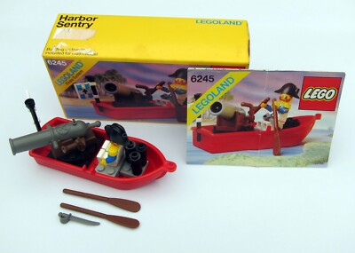 VINTAGE LEGO 6245 HARBOR SENTRY SET w/BOX & MANUAL**PIRATES*COMPLETE ...