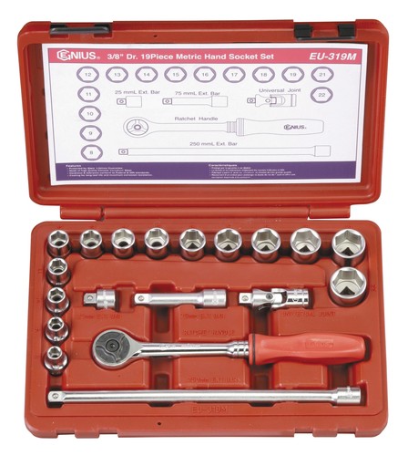 Genius Tools 19 Piece 3/8" Dr. Metric Hand Socket Set - EU-319M | eBay