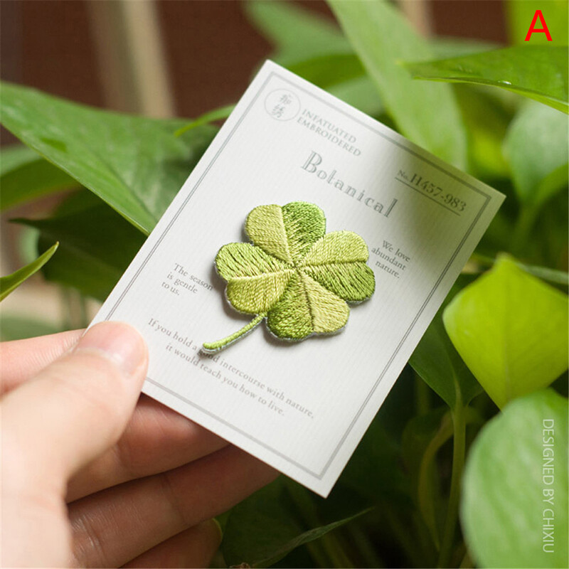 Four-leaf Clover Patches Ironing Cloth Stickers Embroidery Patch ...