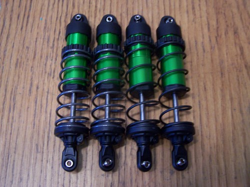 Fits Traxxas 1/10 WIDE MAXX GT GREEN Anodized Aluminum Shocks Springs ...